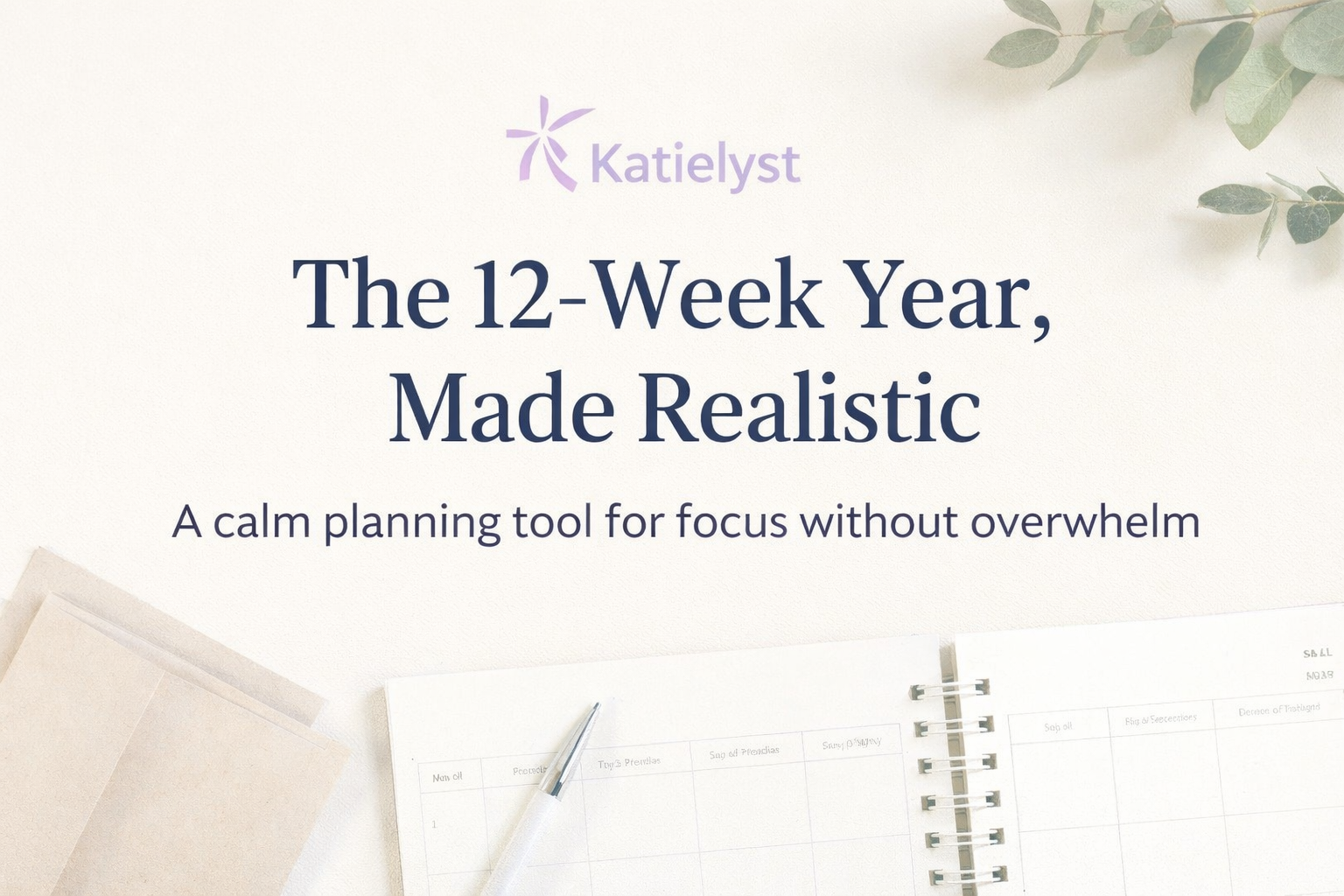 The Katielyst 12-Week Planner